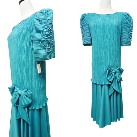 After Dark | Dresses | Deadstock 8s 90s After Dark Bluegreen Electric ...